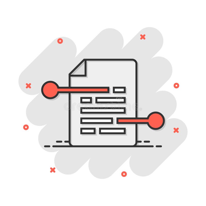 Vector Cartoon Document Paper Icon in Comic Style. Terms Sheet Concept ...