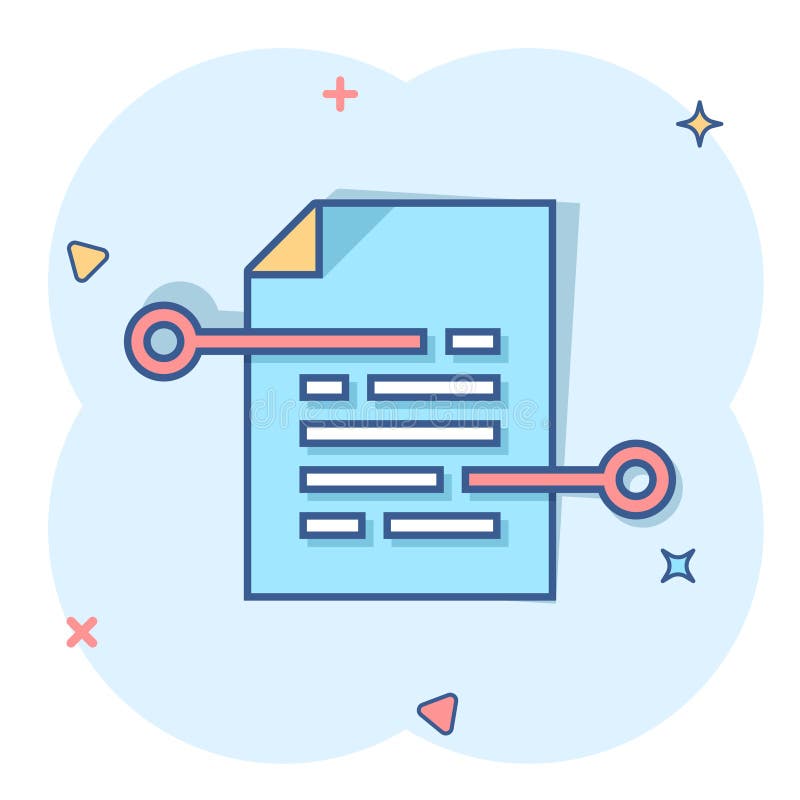 Vector Cartoon Document Paper Icon in Comic Style. Terms Sheet Concept ...