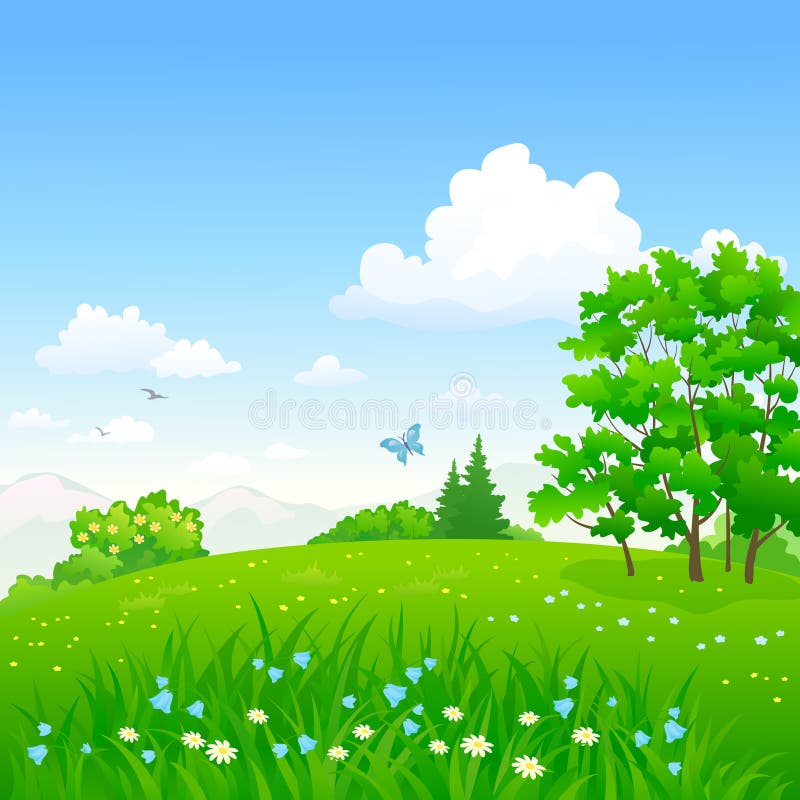 Forest landscape stock vector. Illustration of clipart - 41632872