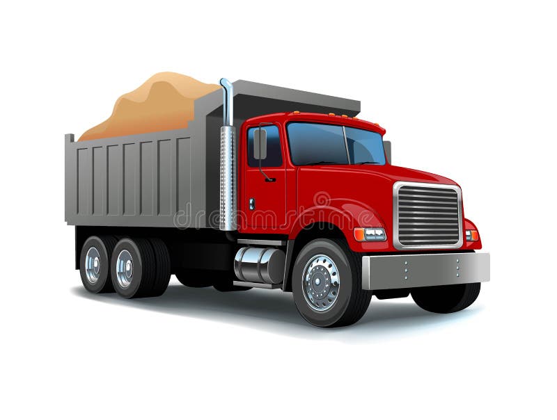 Vector Cartoon Dump Truck. Tipper Truck. Vector Cartoon Dump Truck ...