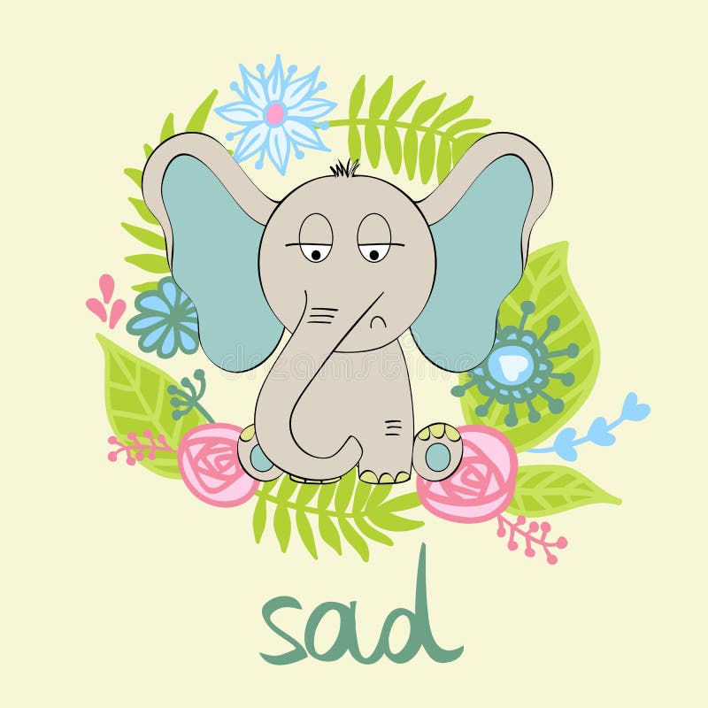 Sad Elephant Stock Illustrations – 436 Sad Elephant Stock Illustrations ...