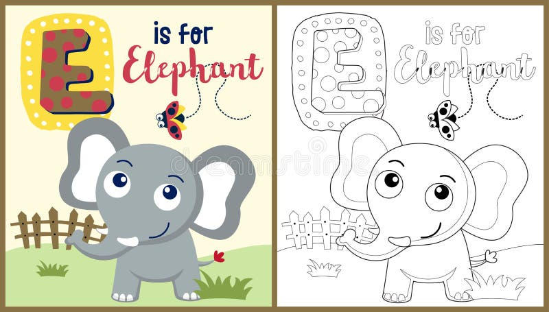 Cartoon of Elephant with Ladybug Stock Vector - Illustration of cute ...