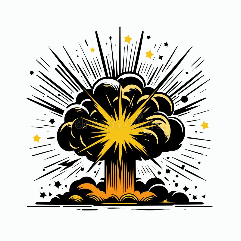 Vector Cartoon Explosion in White Background Stock Vector ...