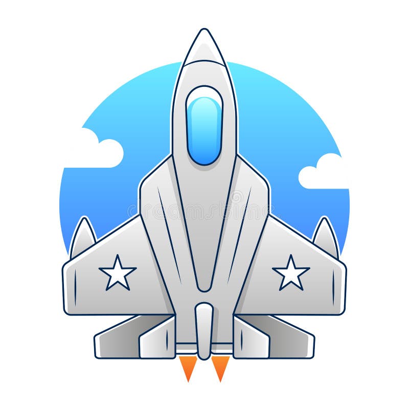 Vector Cartoon Fighter Plane. Twin-engine, Variable-sweep Wing ...