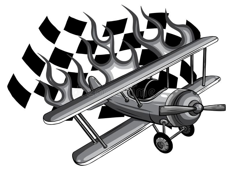 Monochromatic Vector Cartoon Fighter Plane. Twin-engine, Variable-sweep ...