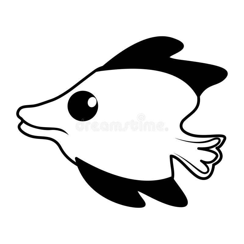 Vector Cartoon Fish Character Isolated Illustration Stock Vector ...