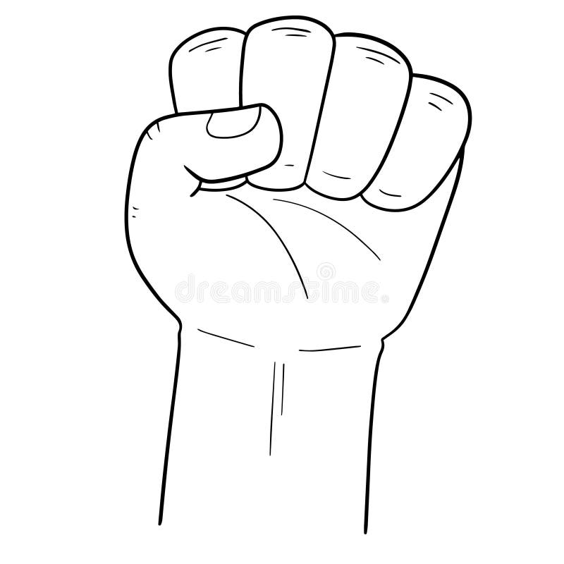 Man Cartoon with Fist Up in Side View Vector Design Stock Vector ...