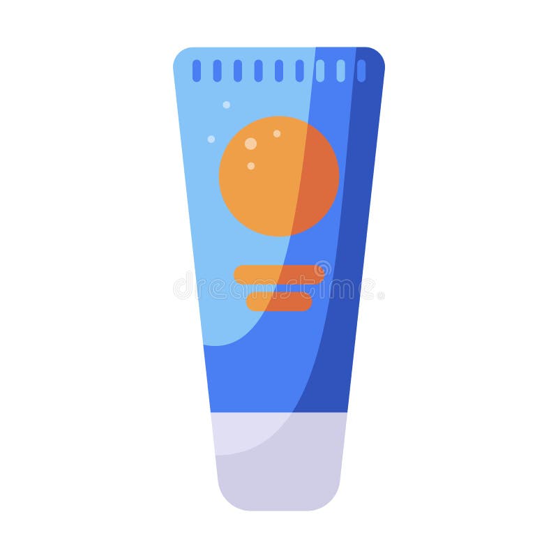 Vector Flat Illustration of Sun Cream. Stock Illustration ...