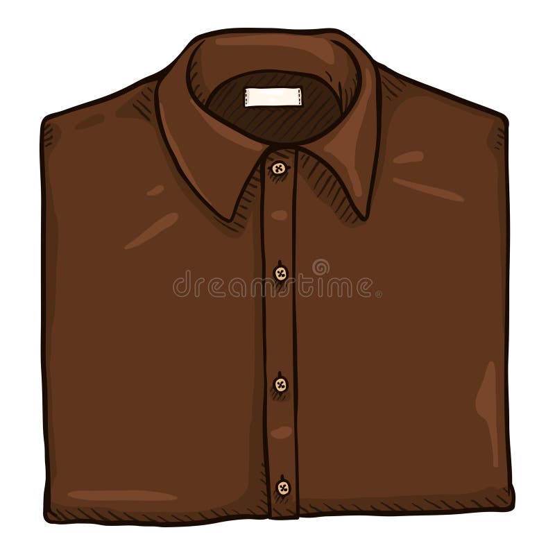 Vector Cartoon Folded Classic Men Shirt Stock Vector - Illustration of ...