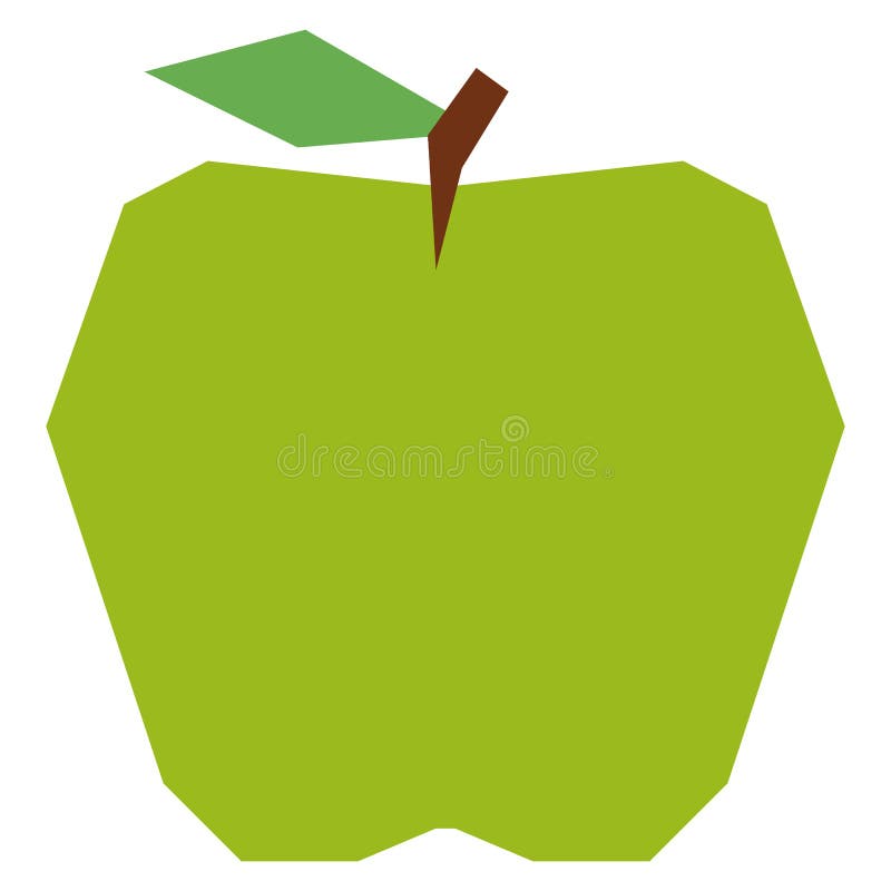 Cartoon Green Apple Isolated on White Background Stock Illustration ... Cartoon Green Apple Isolated on White Background Stock Illustration ...