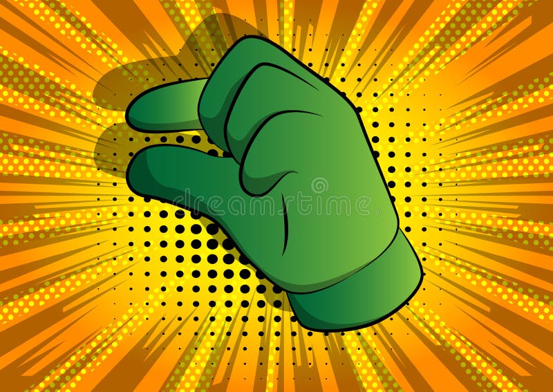 Vector Cartoon Hand Gesturing A Small Amount. Stock Vector ...