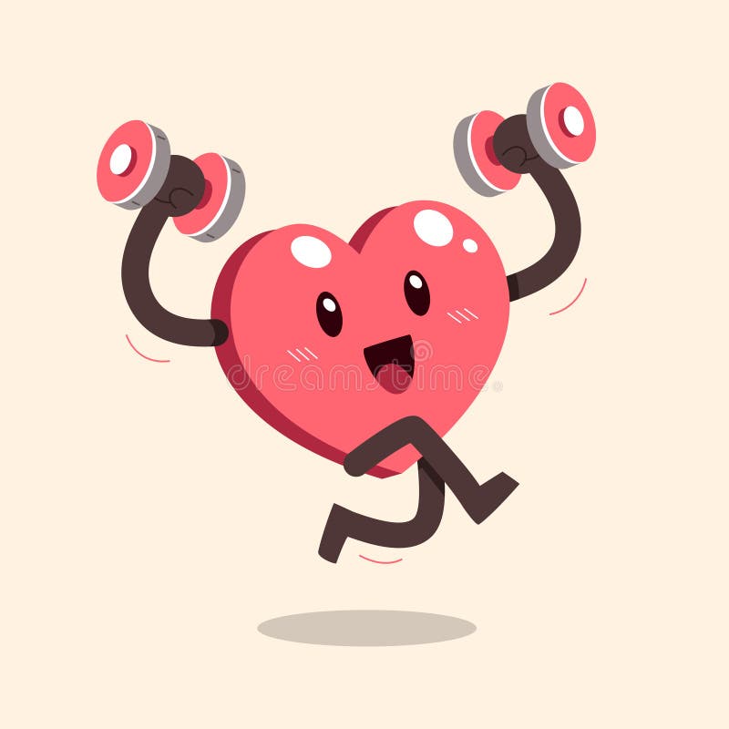 Heart Cartoon Exercise Funny Stock Illustrations – 725 Heart Cartoon ...