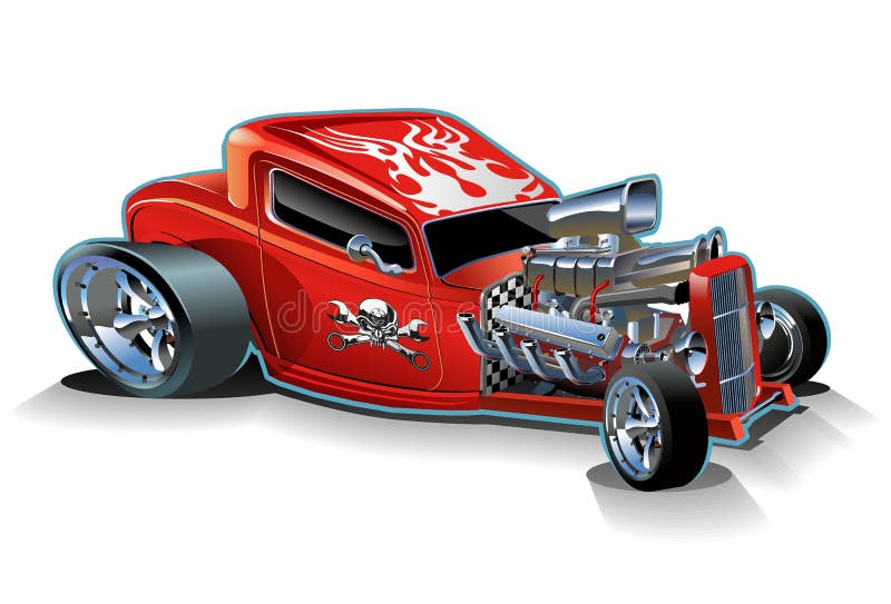 Vector Retro Cartoon Hotrod Stock Vector - Illustration of soviet ...