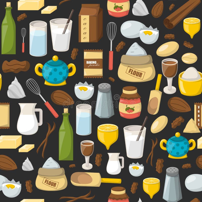 Vector Cartoon Baking Ingredients Stock Illustrations – 1,139 Vector ...
