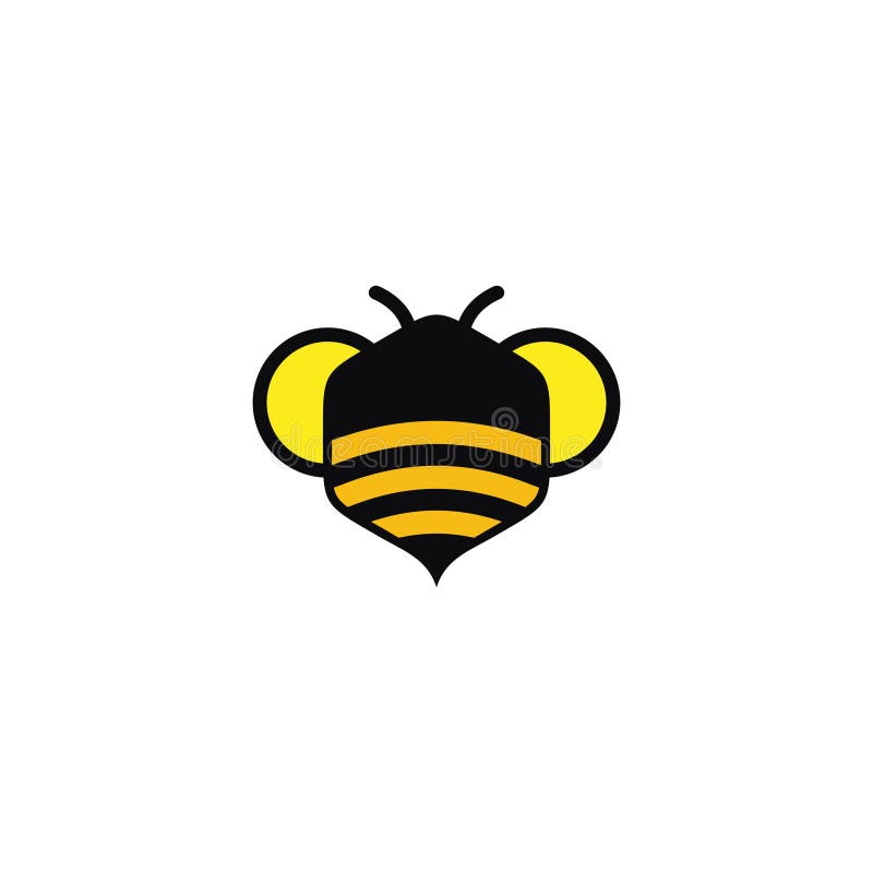 Vector Cartoon Illustration of a Bee Flying. Bee Icon Stock Vector ...