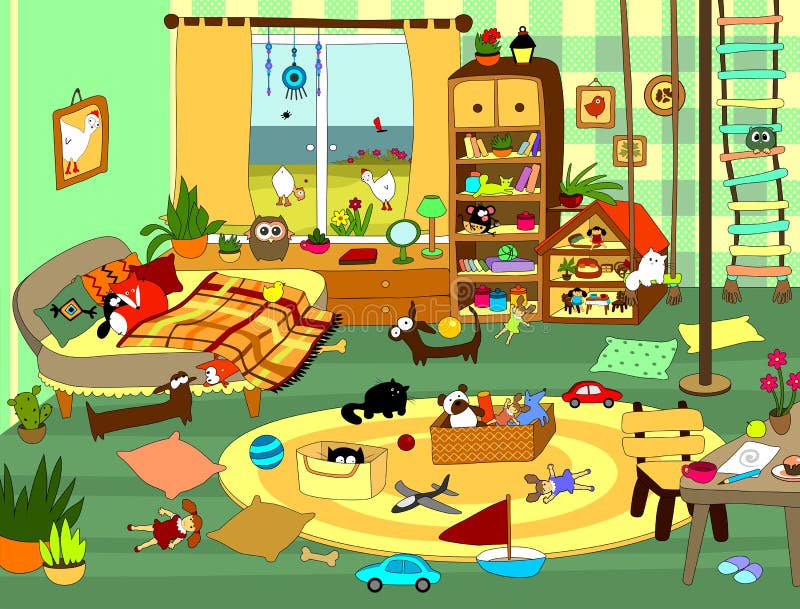 Vector Cartoon Illustration Stock Vector - Illustration of nursery ...