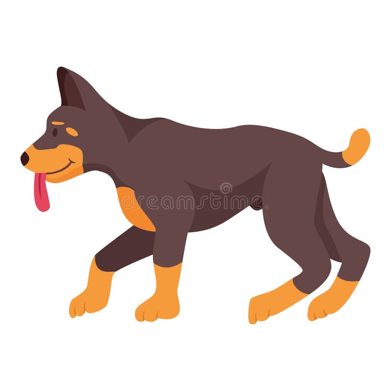 Vector Cartoon Illustration of Cute Dob Stock Vector - Illustration of ...
