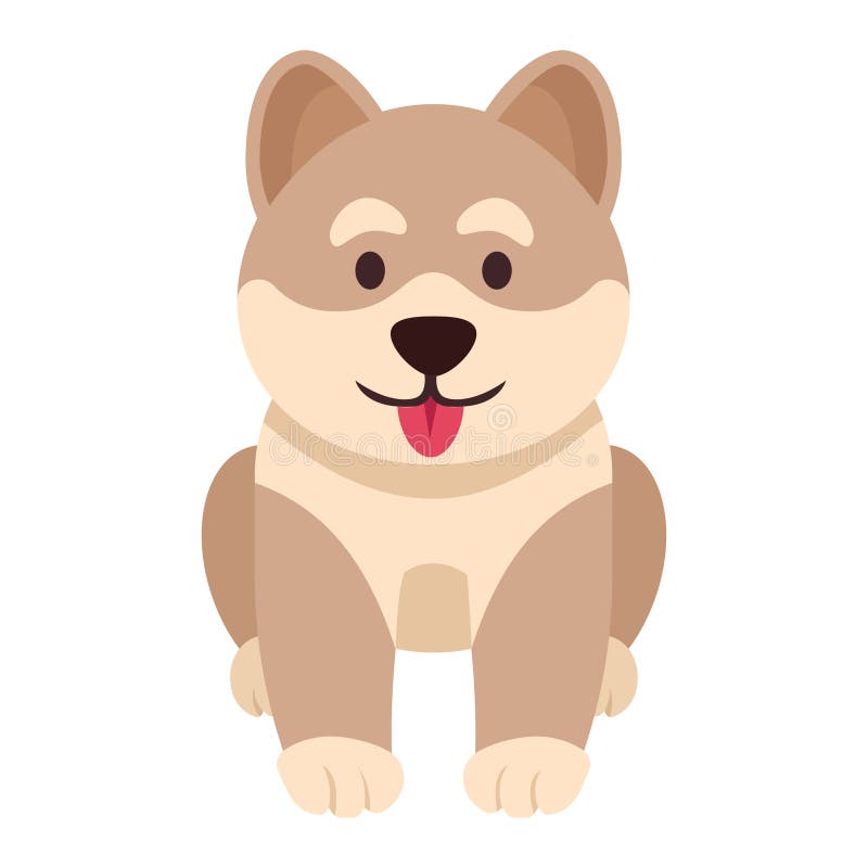 Vector Cartoon Illustration of Cute Dob Stock Vector - Illustration of ...