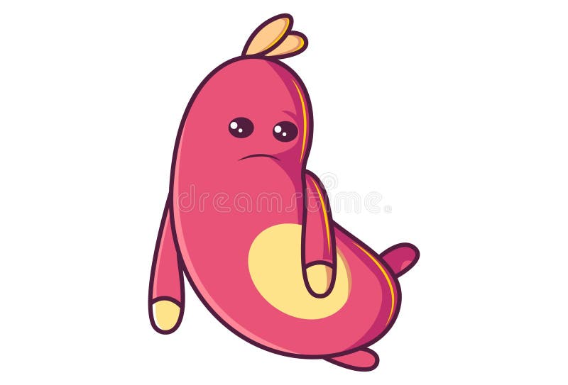 Vector Cartoon Illustration of Cute Pink Insect Stock Vector ...
