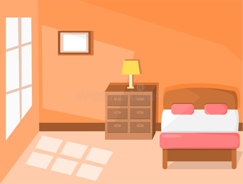 Luxury Hotel Bedroom Cartoon Vector Interior Stock Illustrations 749