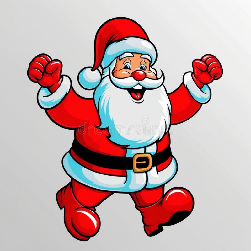 Vector Cartoon Illustration of Friendly Smiling Santa Claus Stock ...