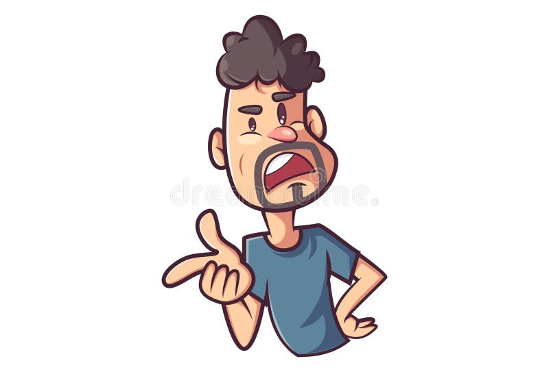 Vector Cartoon Illustration of Man Stock Vector - Illustration of ...