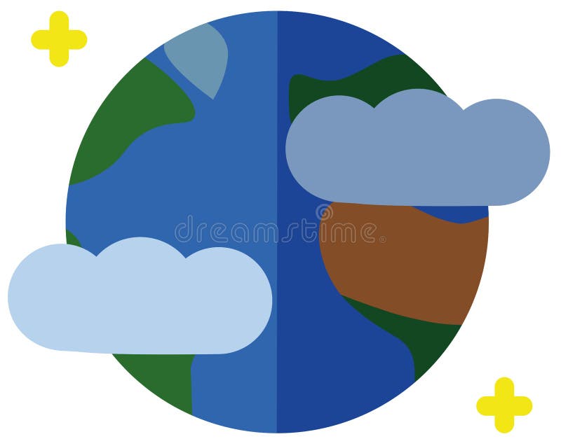 Vector Illustration of the Earth Stock Vector - Illustration of stars ...