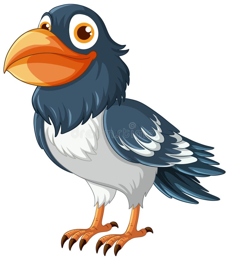 A Vector Cartoon Illustration of a Great White Shark with Big Teeth ...