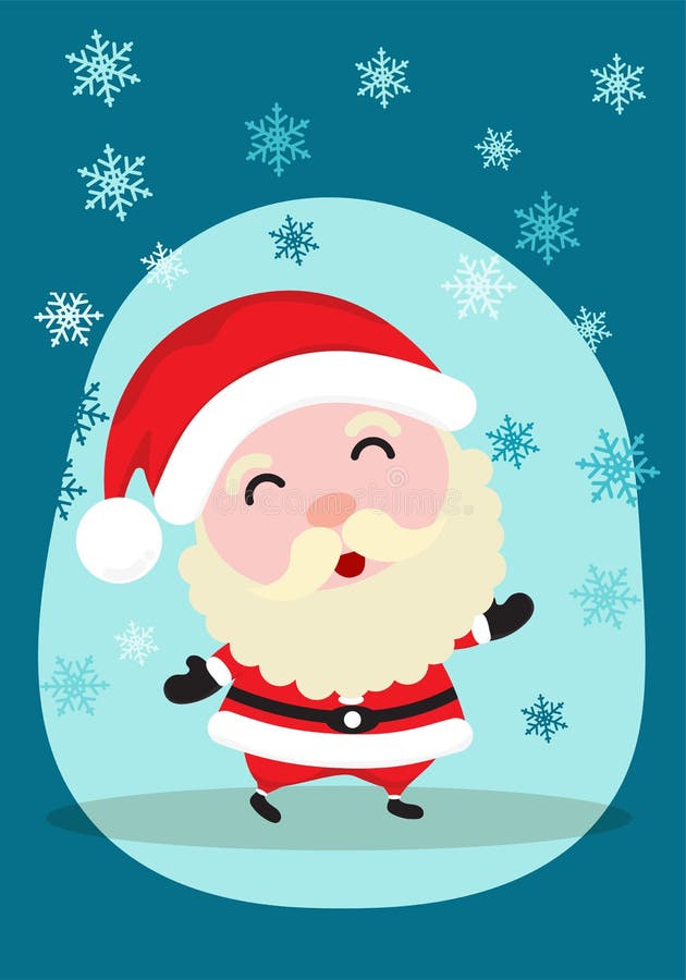 Cartoon Illustration of Santa Claus Character Christmas Winter Design ...