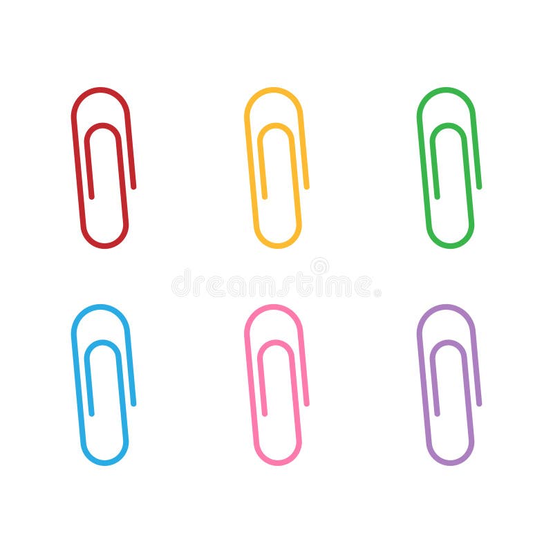 Vector Cartoon Image of Paper Clips, Rivets and Buttons for Paper Stock ...
