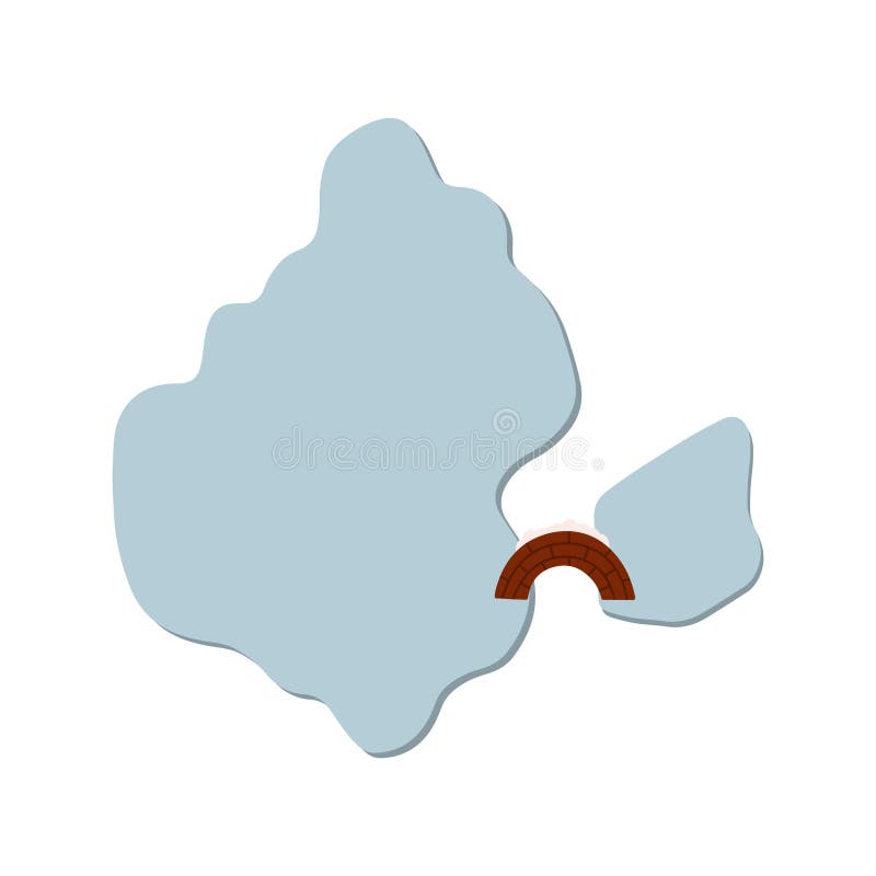 Vector cartoon island stock vector. Illustration of winter - 258643032