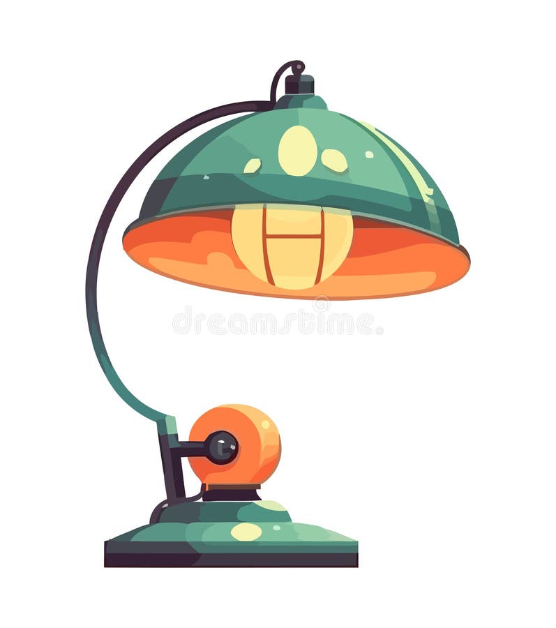 Vector Cartoon Lamp Light Decoration Isolated Stock Vector ...