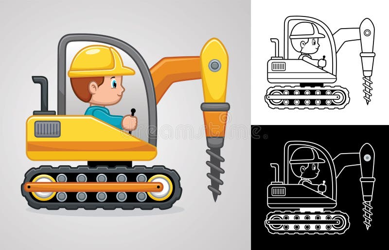 Construction Boy Drilling Stock Illustrations – 68 Construction Boy ...