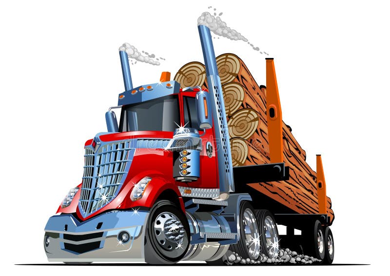 Cartoon Logging Truck Stock Illustrations – 415 Cartoon Logging Truck ...