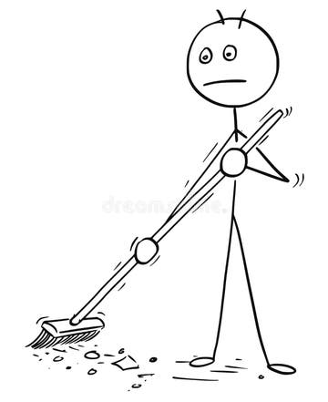 Stick Man Sweeping Stock Illustrations – 80 Stick Man Sweeping Stock ...