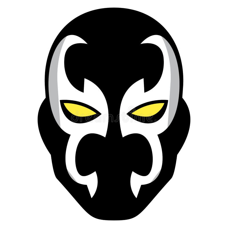 Cartoon Mask Isolated on White Background Stock Illustration ...