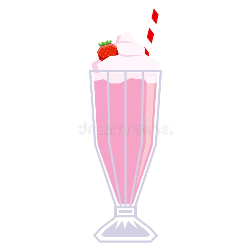 Cartoon Milkshake Icon Isolated on White Background Stock Vector ...
