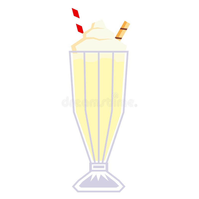 Cartoon Milkshake Isolated on White Background Stock Illustration ...