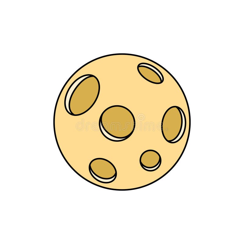 Vector Cartoon Moon. Isolated Magic Moon Stock Vector - Illustration of ...