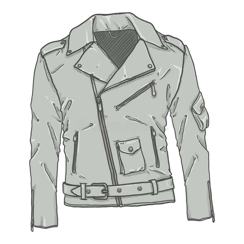 Vector Cartoon Motorcycle Jacket. Biker Style Outfit Stock Vector ...