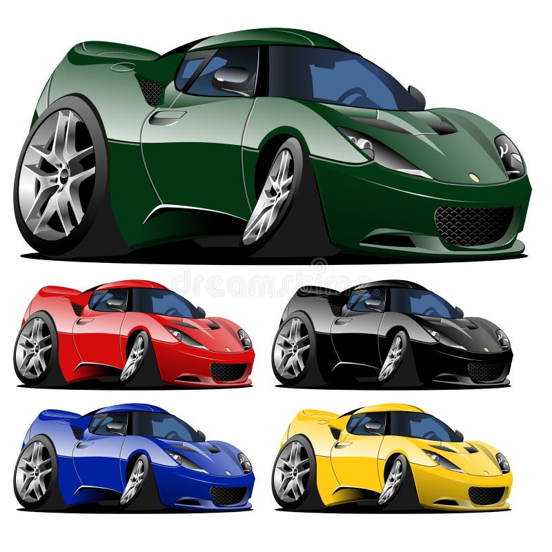 Vector modern cartoon car stock vector. Illustration of model - 16776340