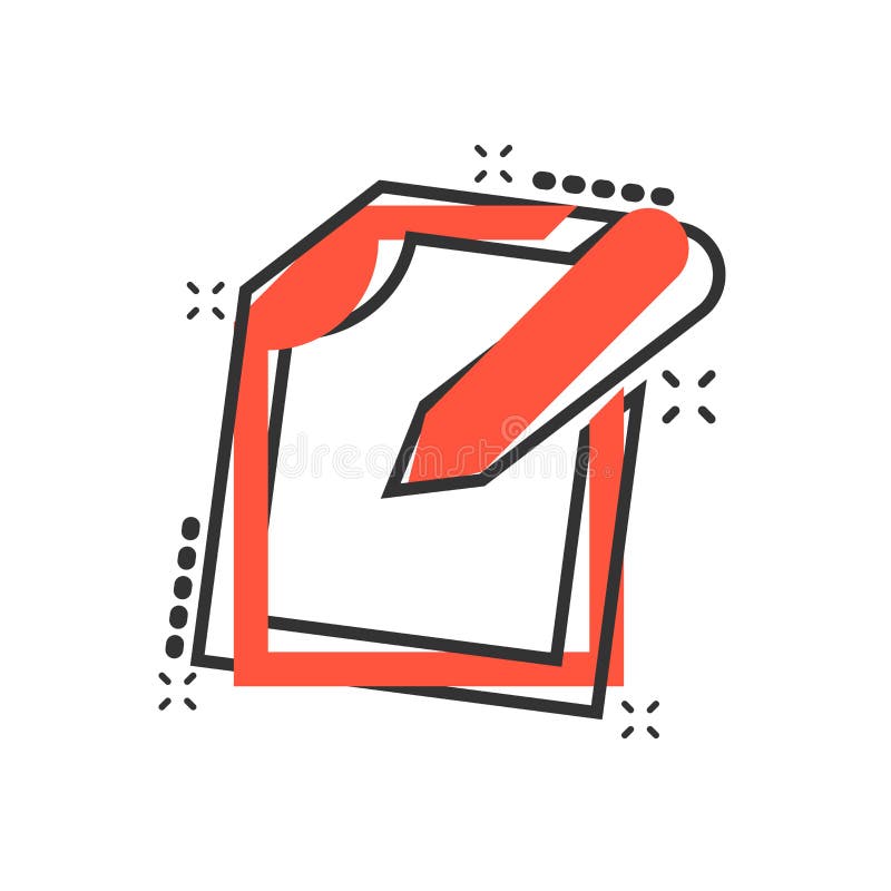 Vector Cartoon Notepad Edit Document with Pencil Icon in Comic S Stock ... Vector Cartoon Notepad Edit Document with Pencil Icon in Comic S Stock ...