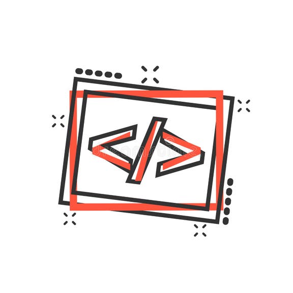 Vector Cartoon Open Source Icon in Comic Style. Api Programming Stock ...