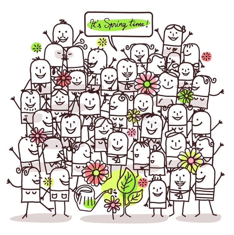 It's Spring time ! stock vector. Illustration of leaves - 9376340