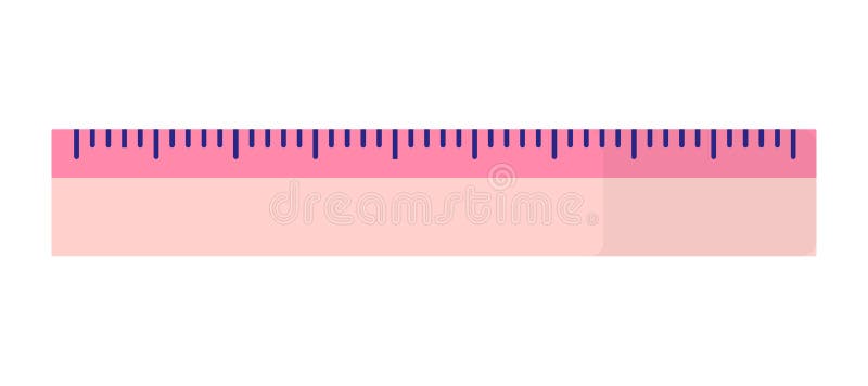 Vector Cartoon Pink Rectangular Ruler Stock Vector - Illustration of ...