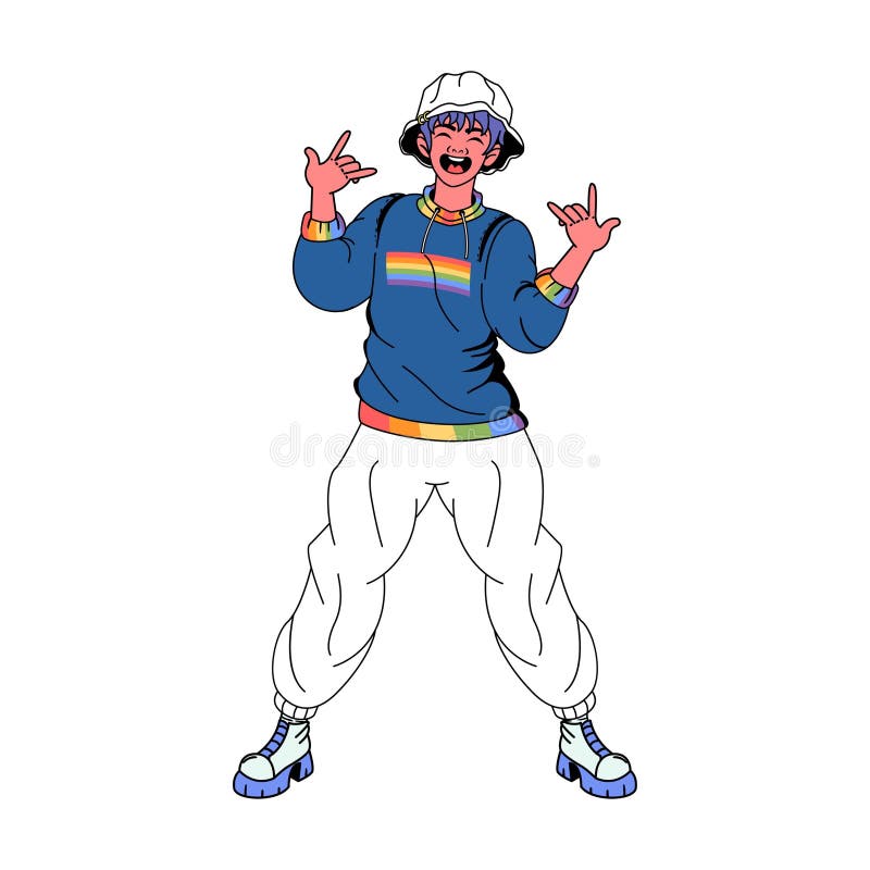 Vector Cartoon Pride Character Isolated Illustration Stock Vector ...