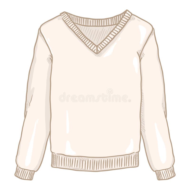 Vector Cartoon Pullover on White Background Stock Vector - Illustration ...