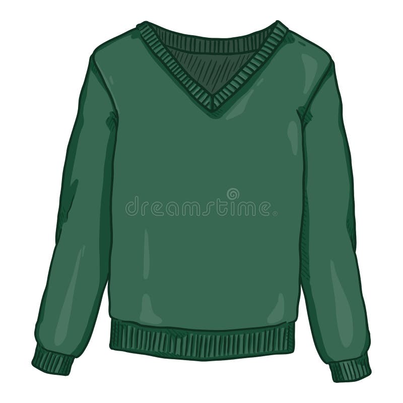 Vector Cartoon Pullover on White Background Stock Vector - Illustration ...