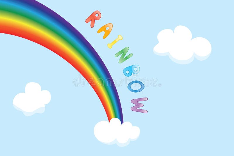 Vector cartoon rainbow stock vector. Illustration of graphic - 72932250