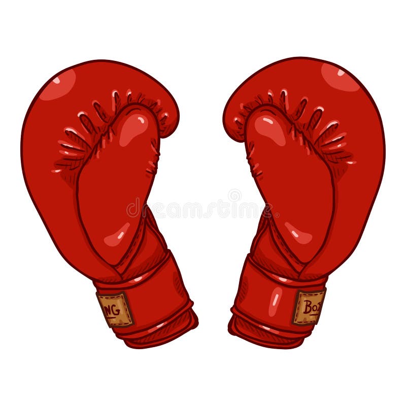 Vector Cartoon Red Boxing Gloves Stock Vector - Illustration of icon ...
